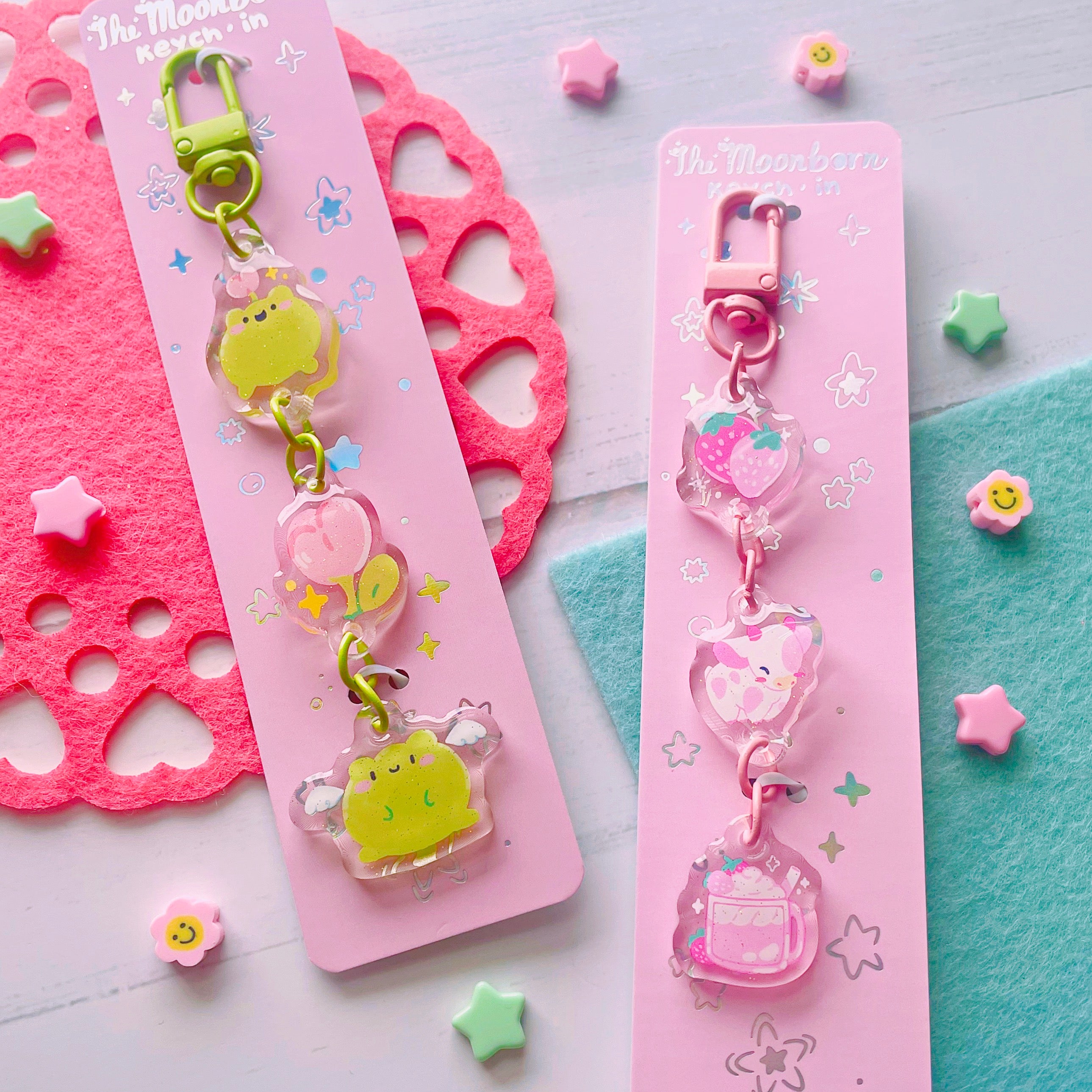 Strawbaby Milk + Dainty Froggy Dangle Keychain | Choose One! – Eight ...